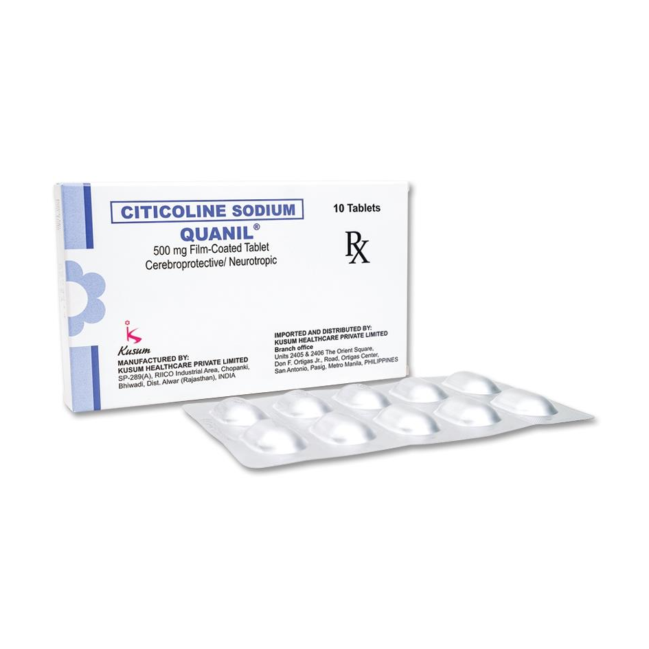 QUANIL Citicoline Sodium 500mg Film-Coated Tablet 1's price in the ...